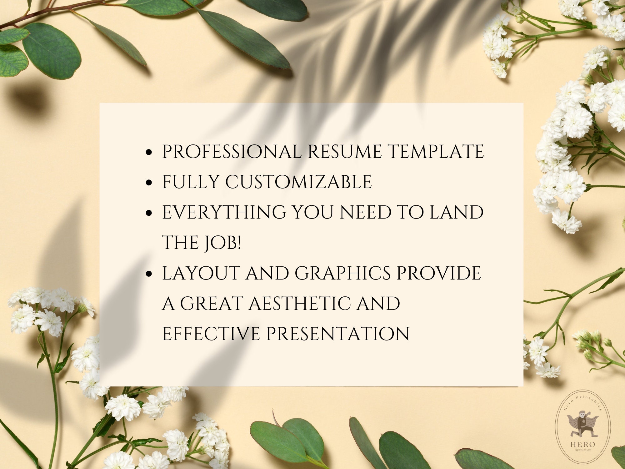 Resume Template With Photo. Earthy, Boho, Warm, With Professional ...