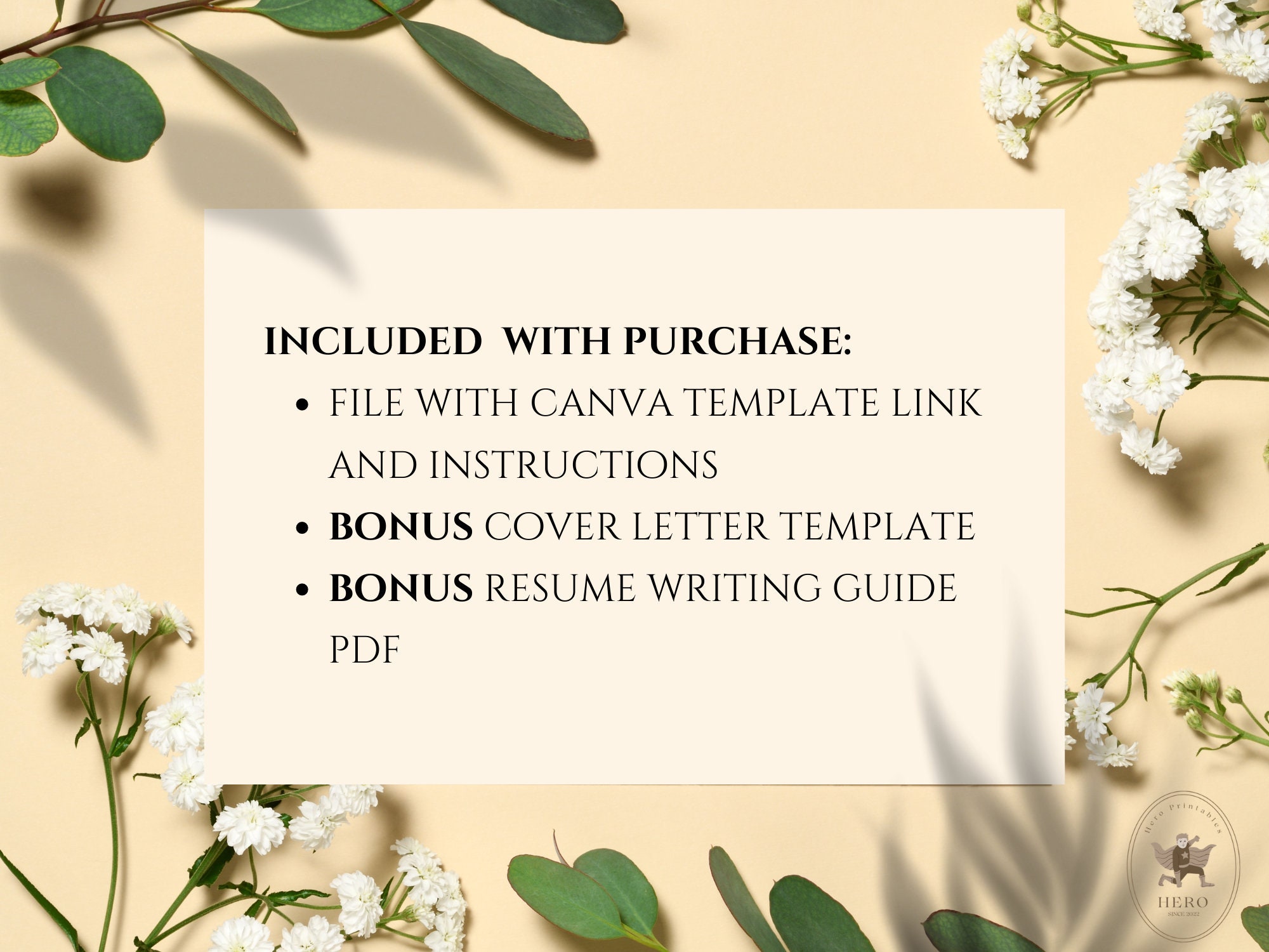 Resume Template With Photo. Earthy, Boho, Warm, With Professional ...