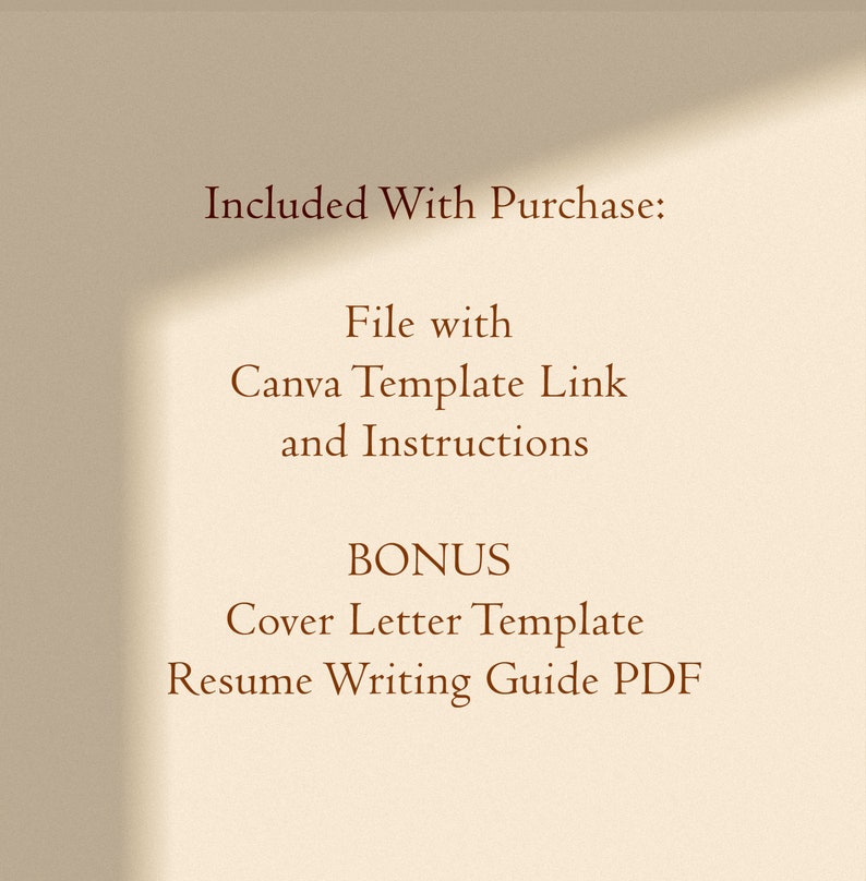 College Resume Template Professional Resume Template Cover - Etsy