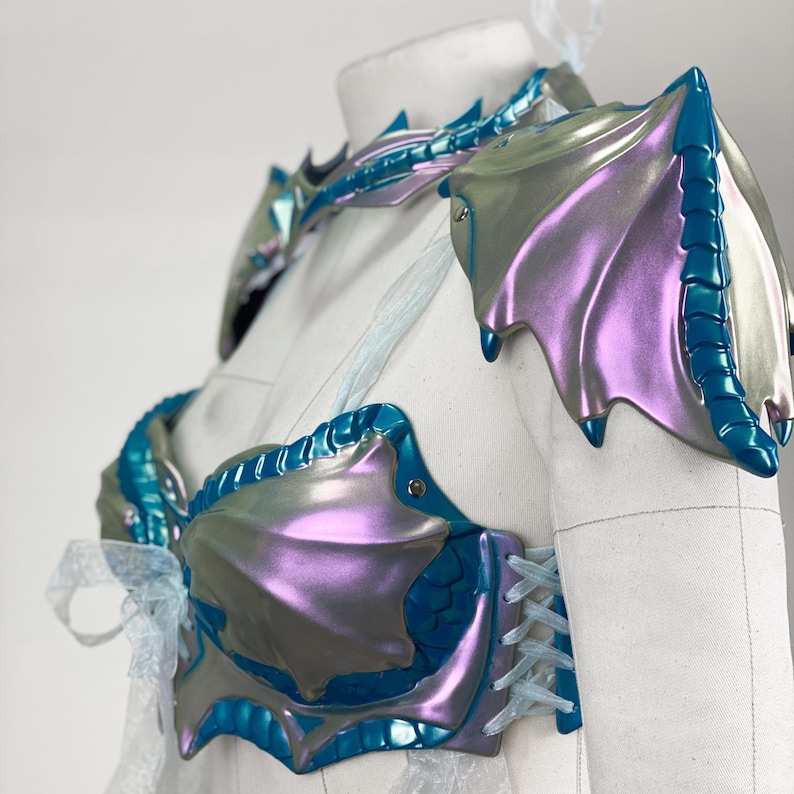 Dragon Costume Fantasy Armor Dragon Armor Renaissance Costume Blue Set ...