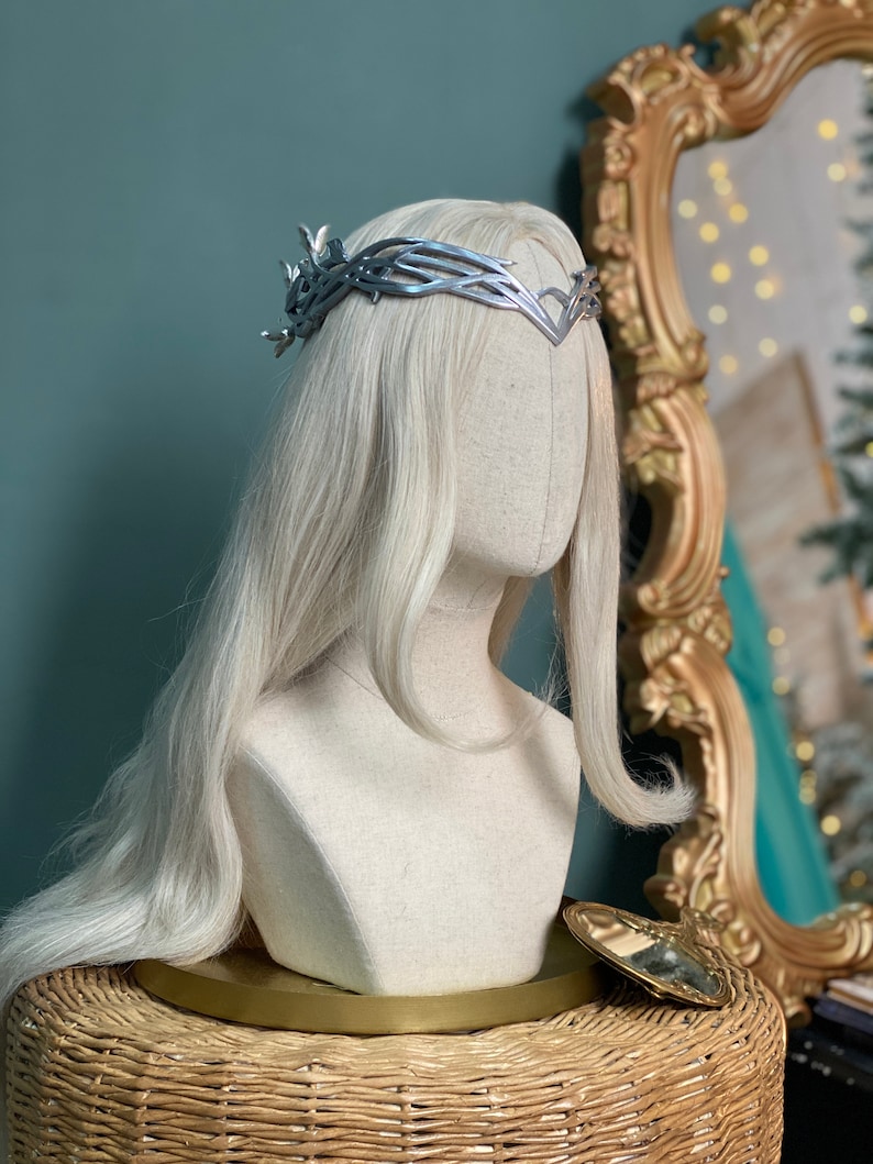 Fantasy Silver Wedding Renfaire Elven Elf Crown Prop - Custom Made - Etsy