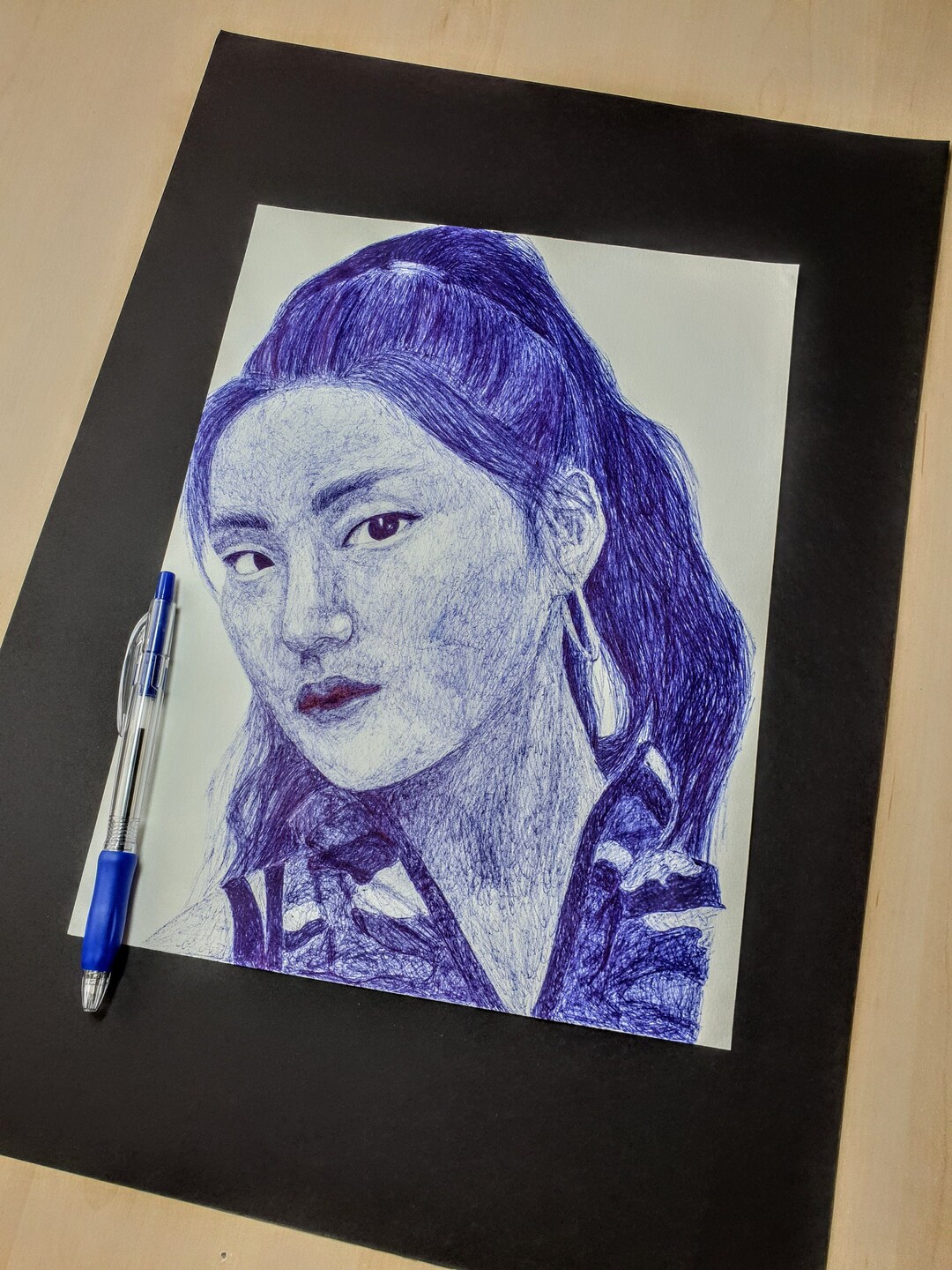 Yeji Itzy Pen Portrait Handmade Drawing kpop Idol - Etsy