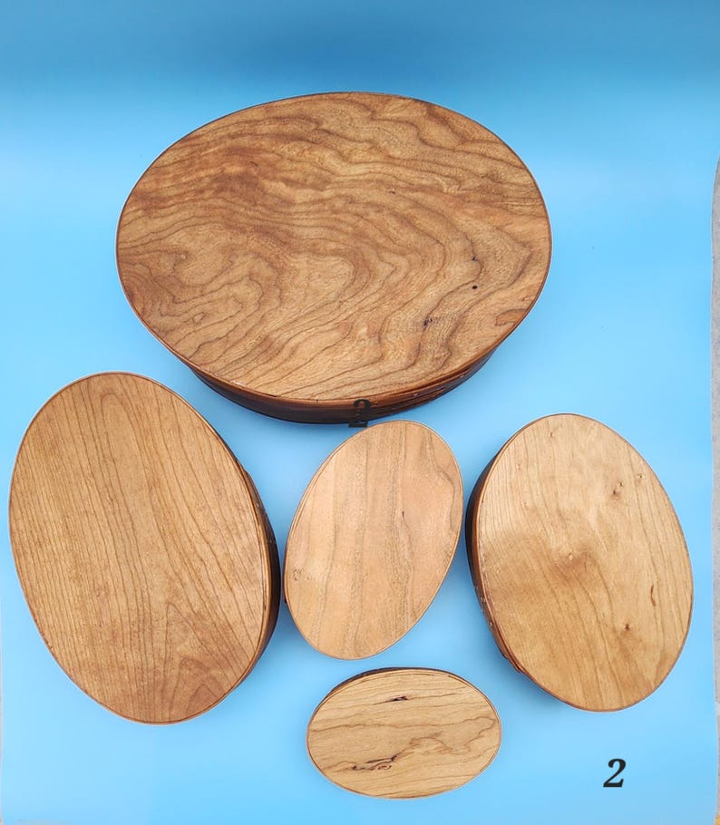 Set of Cherry Wood Shaker Boxes 5 Pcs. Box Sizes From 2 to 6. - Etsy