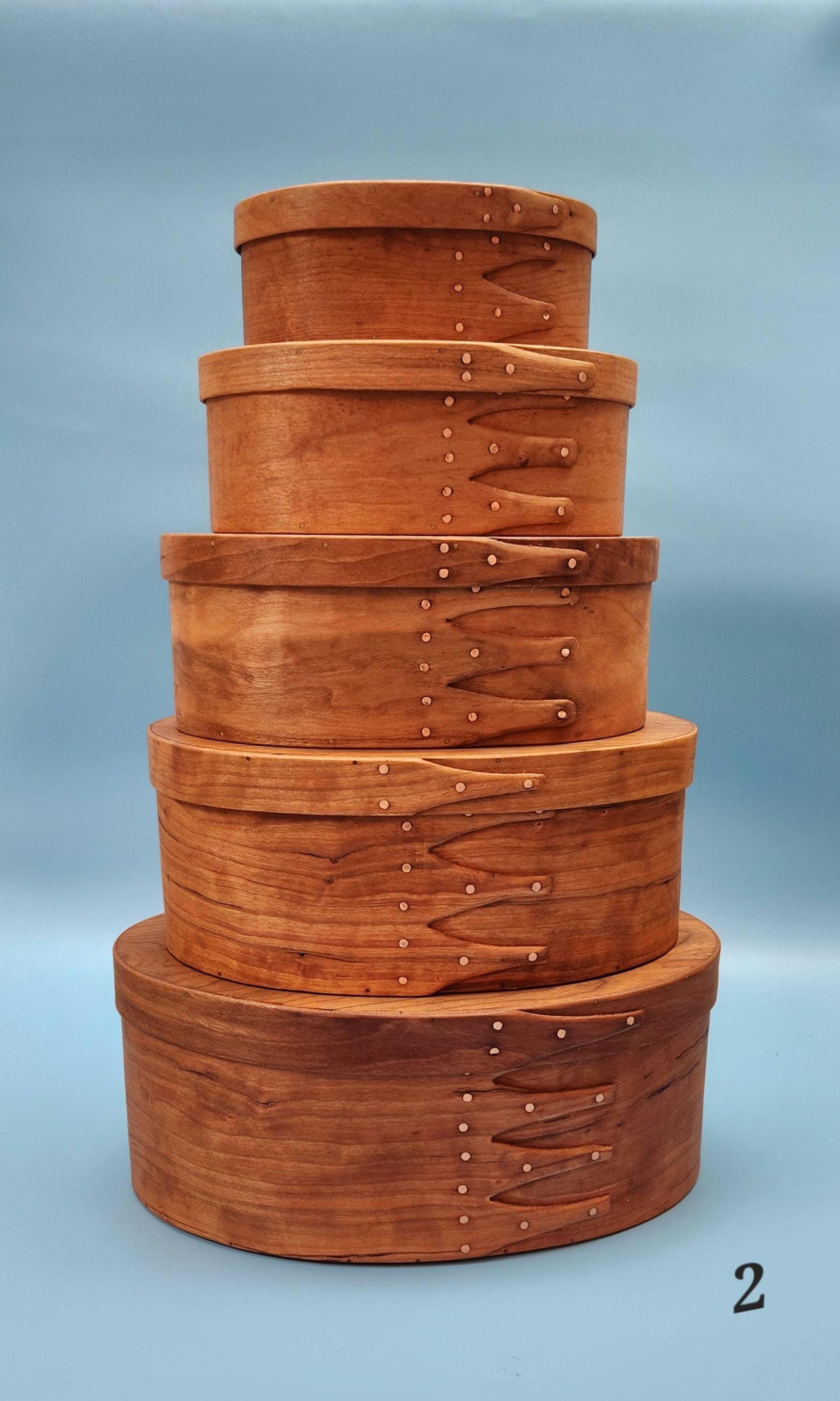 Set of Cherry Wood Shaker Boxes 5 Pcs. Box Sizes From 2 to 6. - Etsy