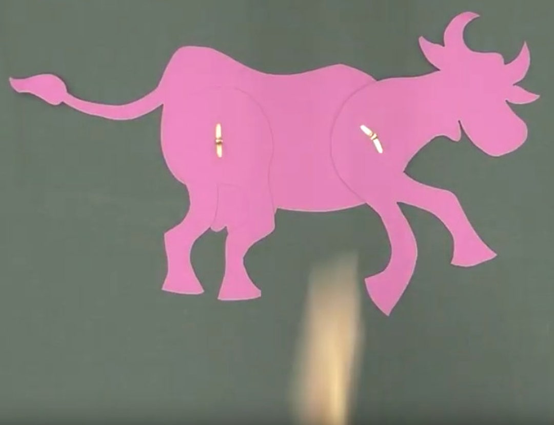 Jumping Cow Shadow Puppet Video Tutorial Center for - Etsy