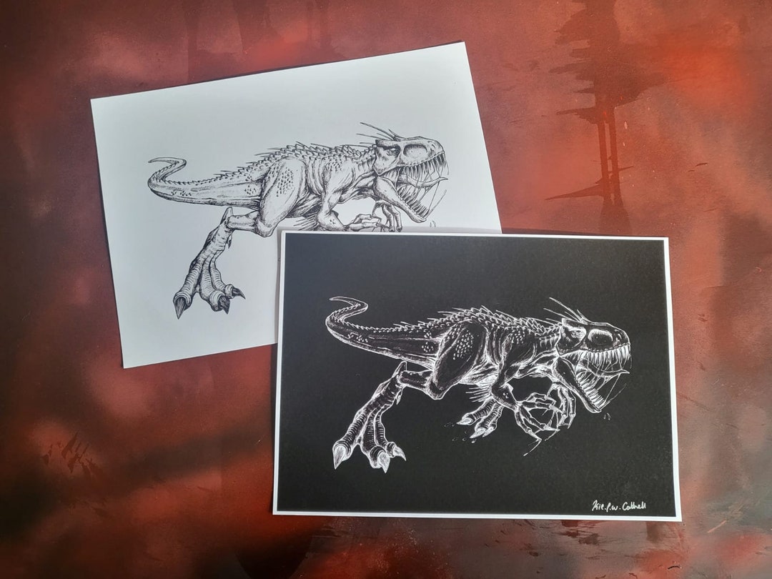 Indominus Rex Comic Art A4 Print - Etsy