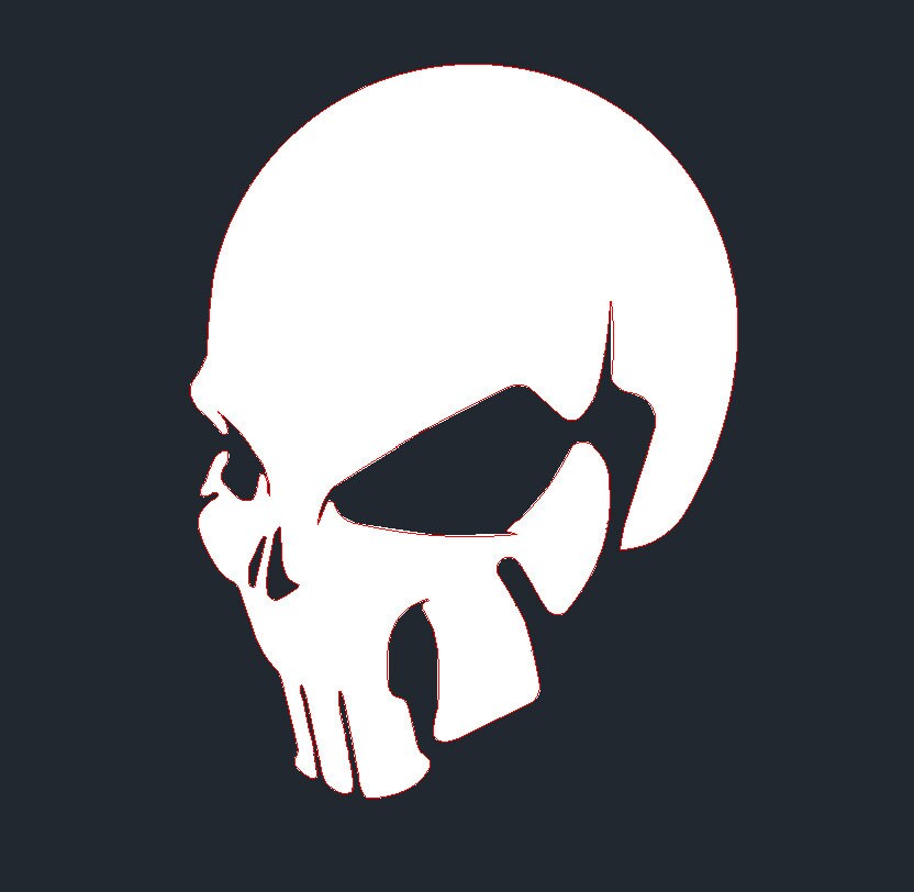 SKULL Dxf File - Etsy