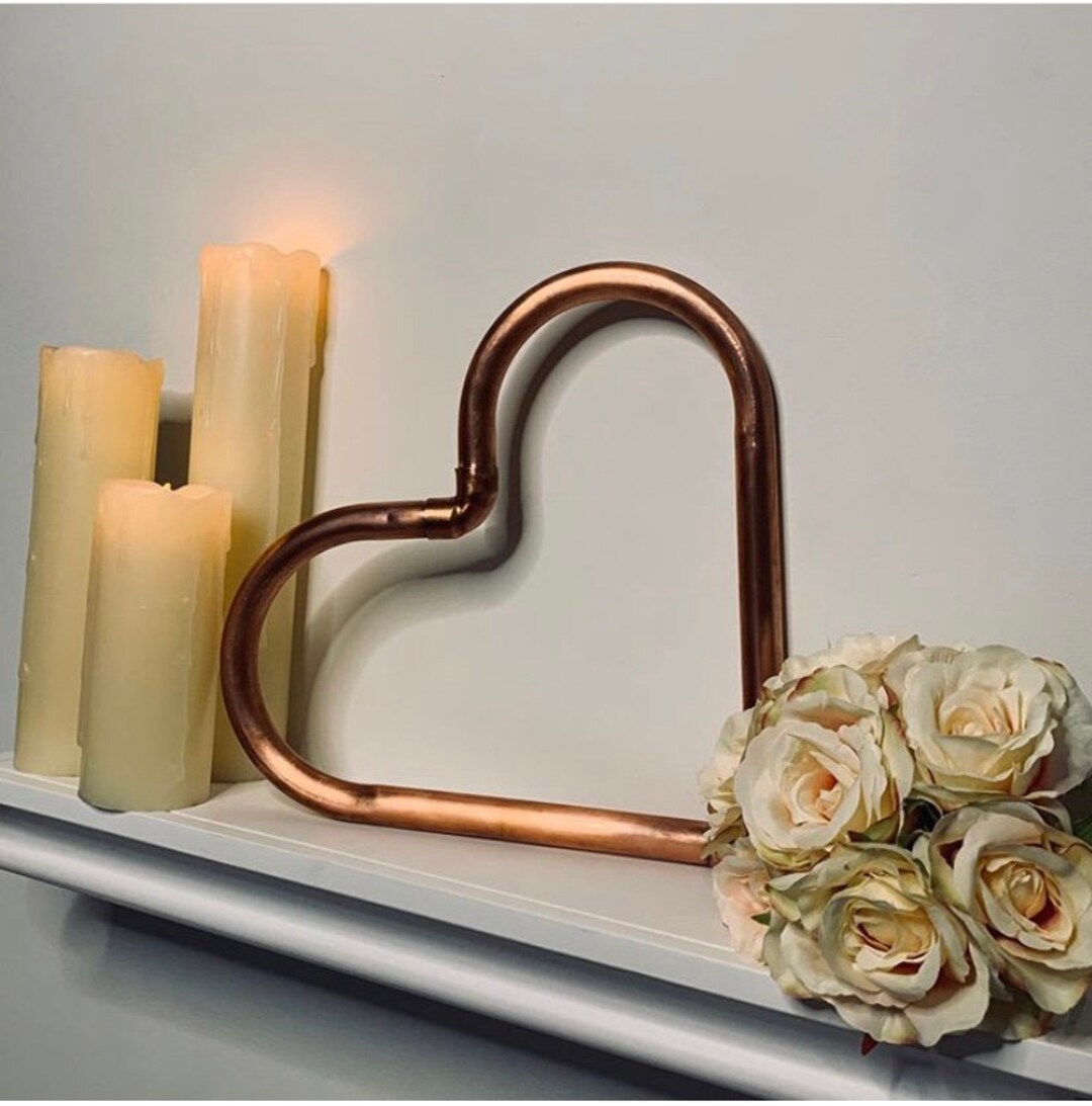 Handcrafted Copper Heart Decoration - 7th Anniversary Gift - Etsy