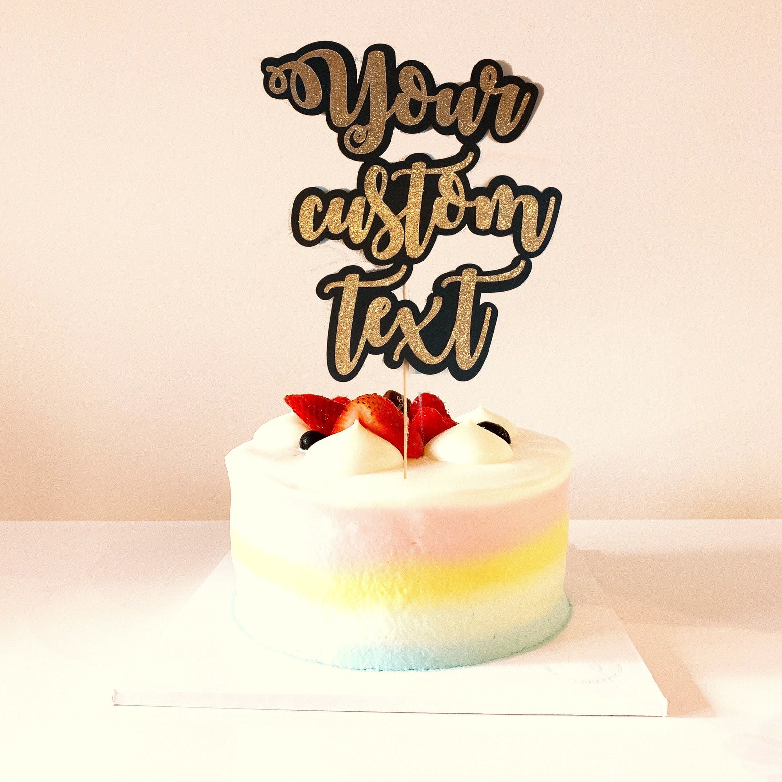 Custom Text Cake Topper Any Text Personalized Cake Topper - Etsy