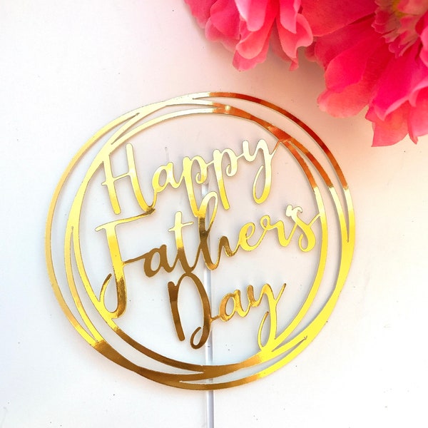 Happy Fathers Day Cake Topper - Etsy