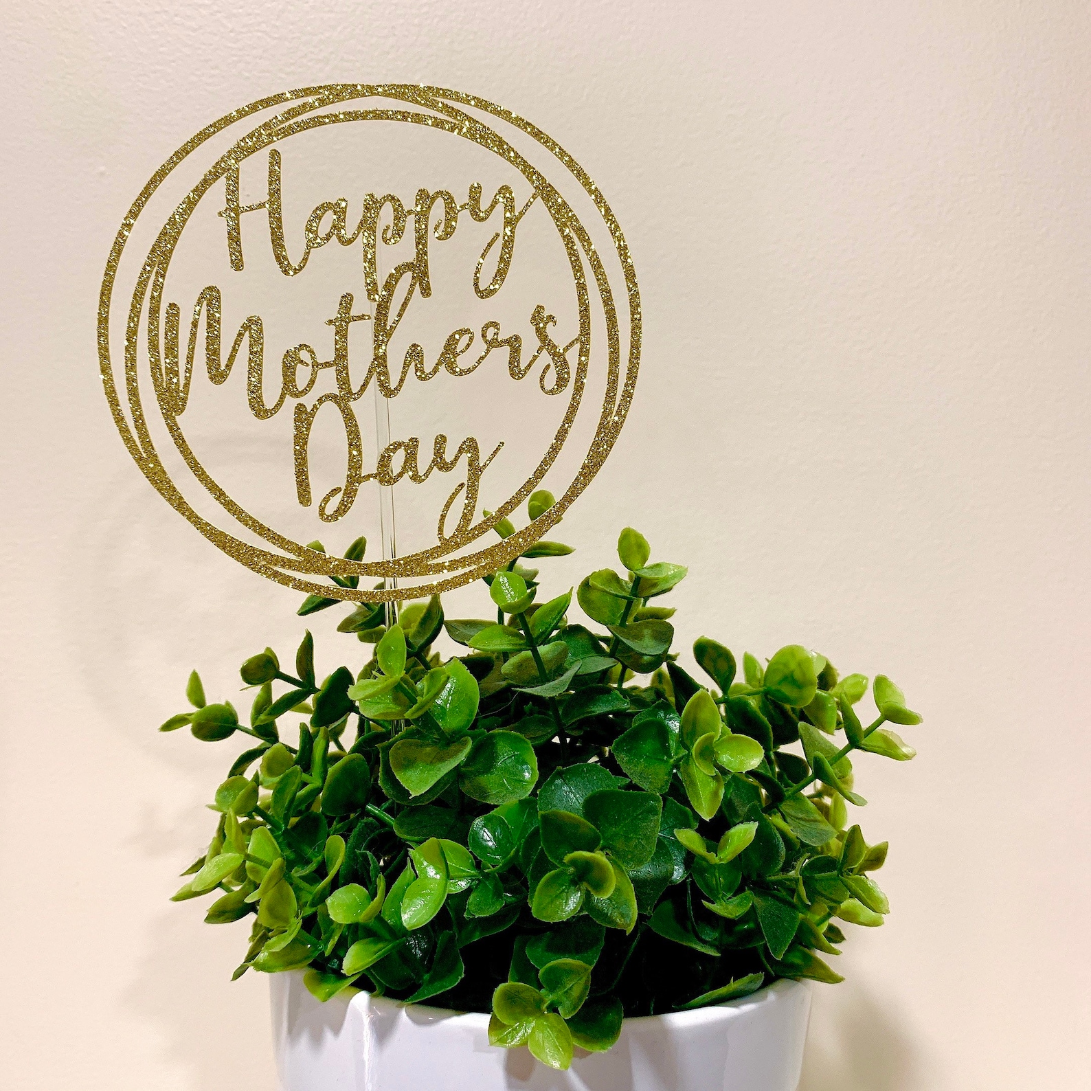 Happy Mother's Day Cake Topper Glitter Cake Topper - Etsy