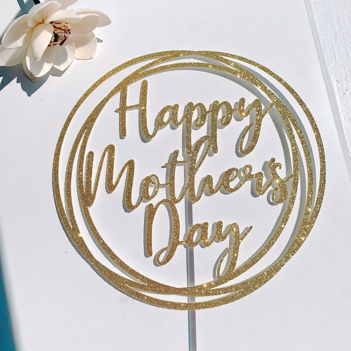 Happy Mother's Day Cake Topper Glitter Cake Topper - Etsy