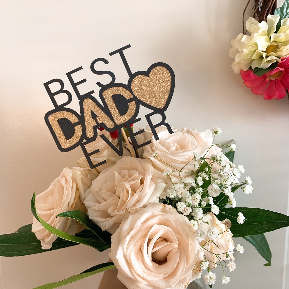 Best Dad Ever Cake Topper Father's Day Cake Topper | Etsy