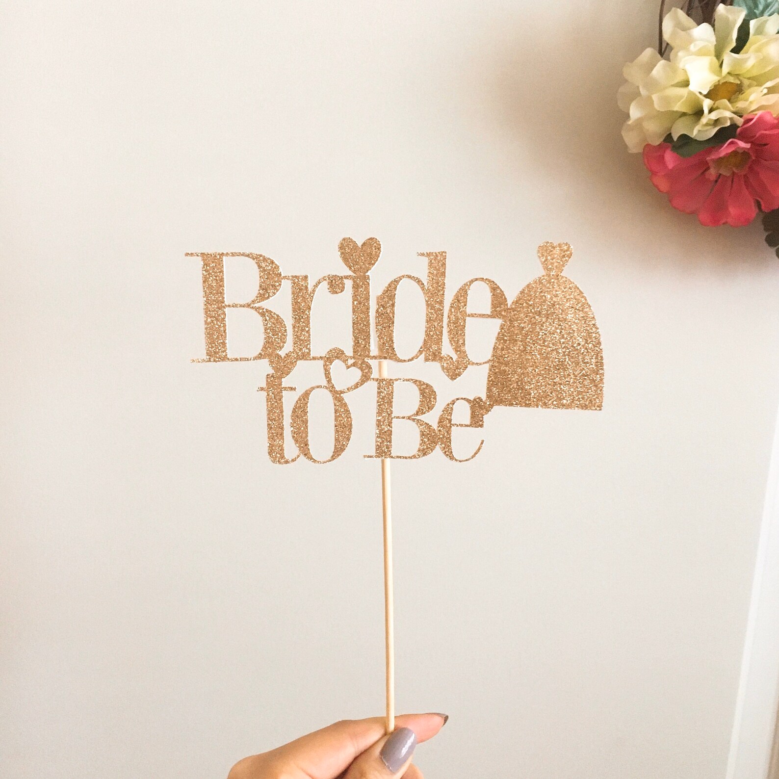 Bride to Be Cake Topper Bride Wedding Dress Engagement - Etsy
