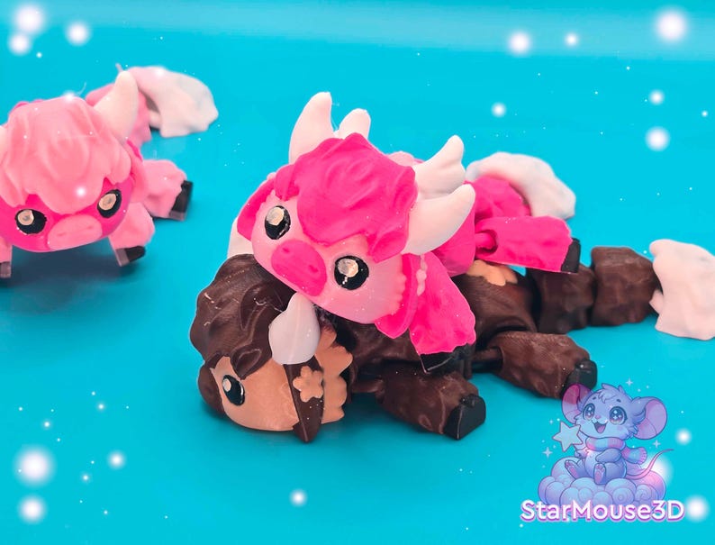 Blossom Highland Cow Flexis STL File Only - Etsy