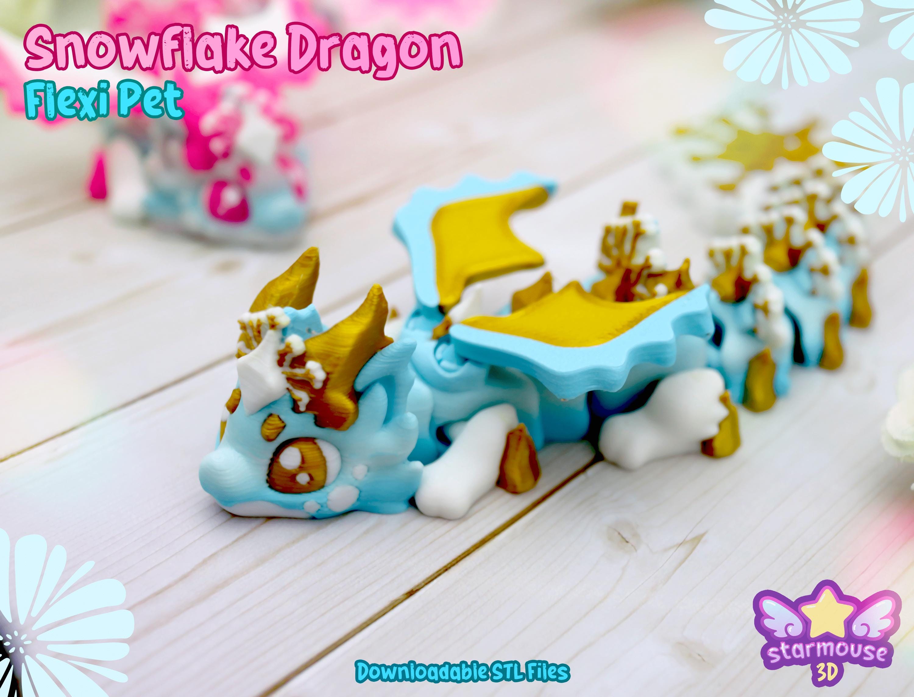 Snowflake Dragon Flexi STL FILE ONLY - Etsy