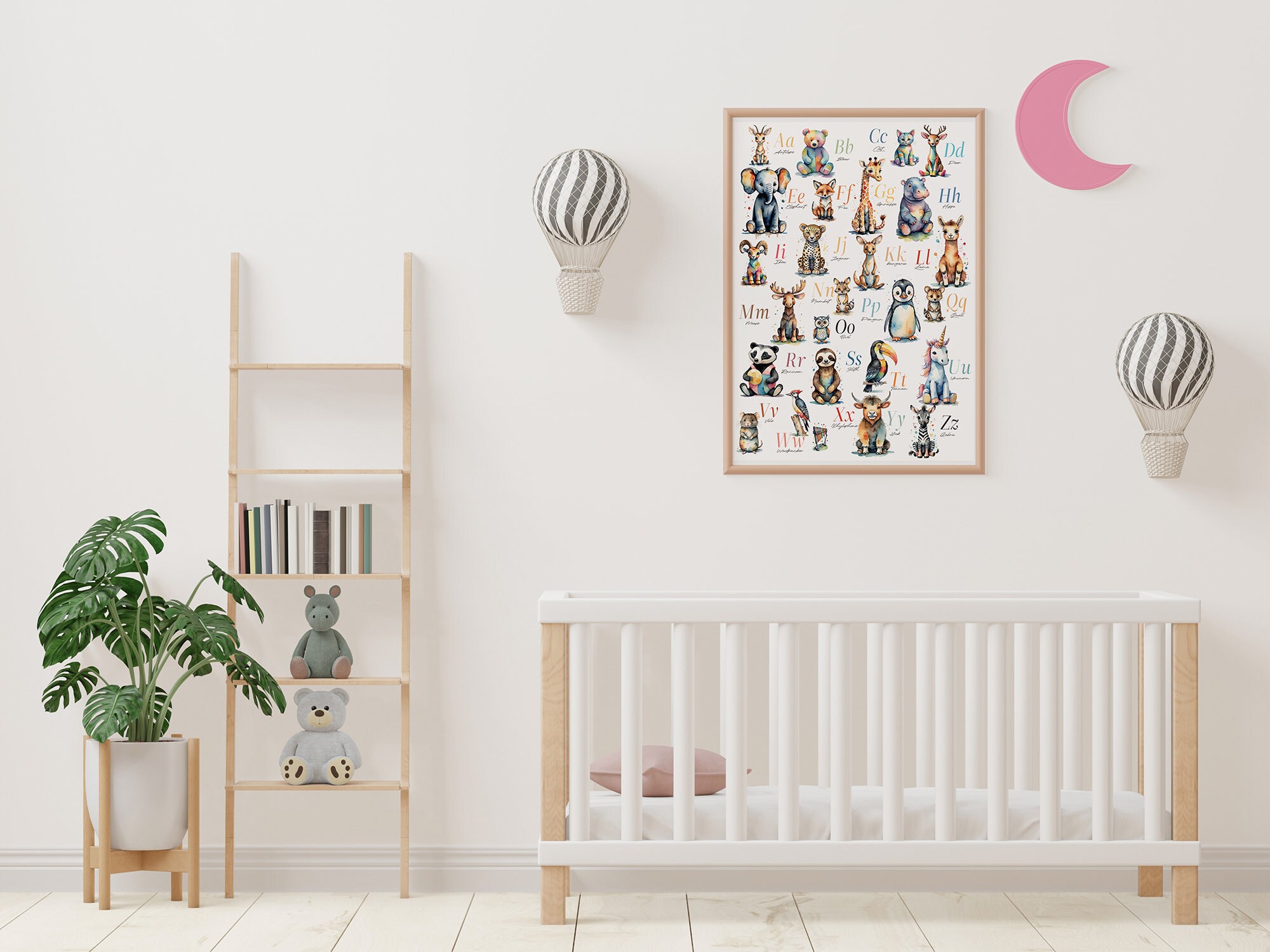 Animal Alphabet Wall Art Instant Download Alphabet Art Print for ...