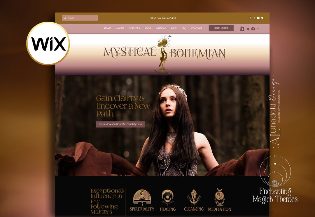 Wix Website Template Spiritual, Wellness Coach Website Design, Creative ...