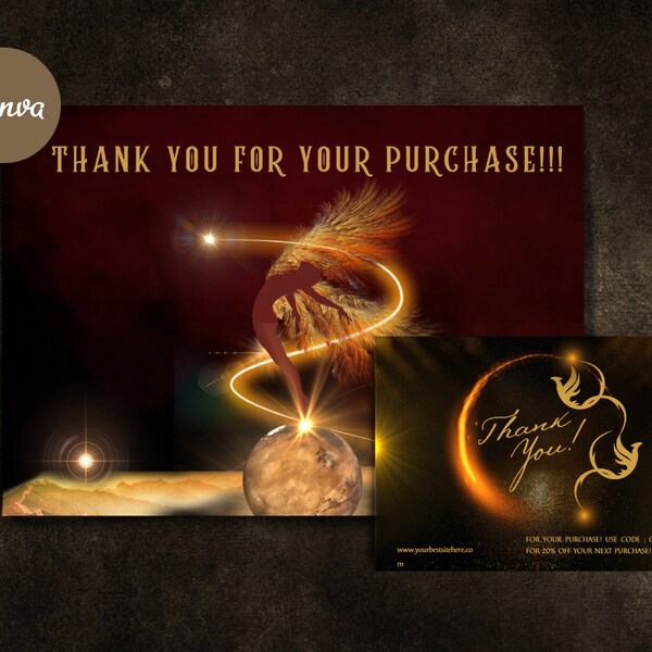 Phoenix Thank You Cards - Etsy