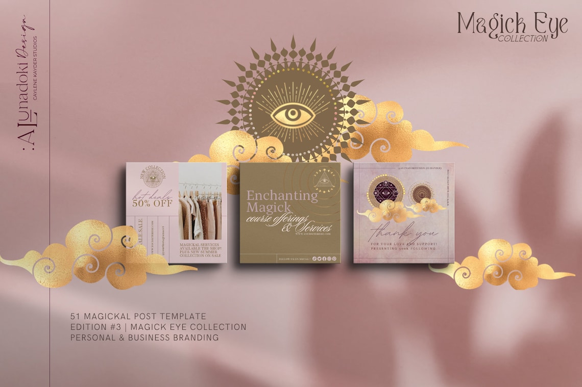 Magical Instagram Templates Evil Eye IG Post Template - Etsy