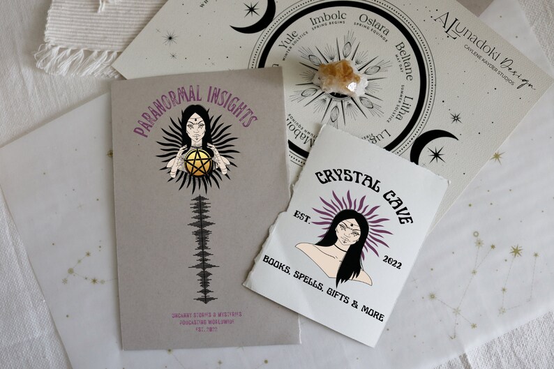 DIY Witchy Gothic Logo Template Witchy Logo Kit Halloween - Etsy UK