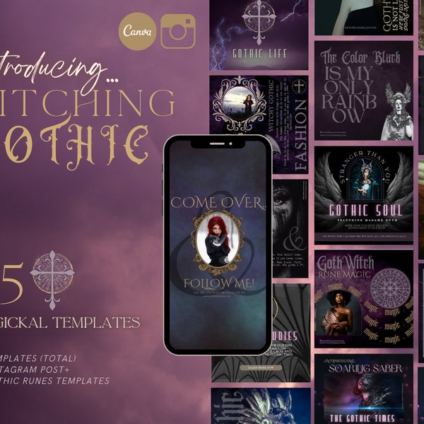 Gothic Instagram Template - Etsy