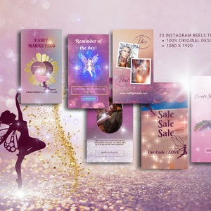Spiritual Fairy Instagram Reels Canva Template, Magical Instagram Reels ...
