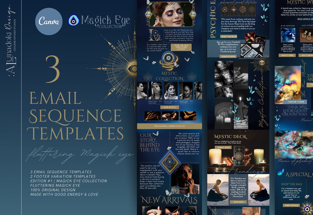 Spiritual Email Marketing Template, Welcome Email Sequence, Celestial E ...