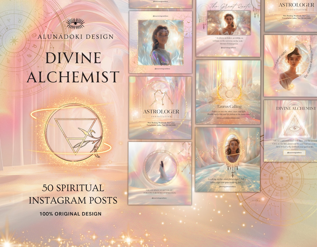 Spiritual Instagram Template, Spiritual Canva Design, Horoscope Social ...