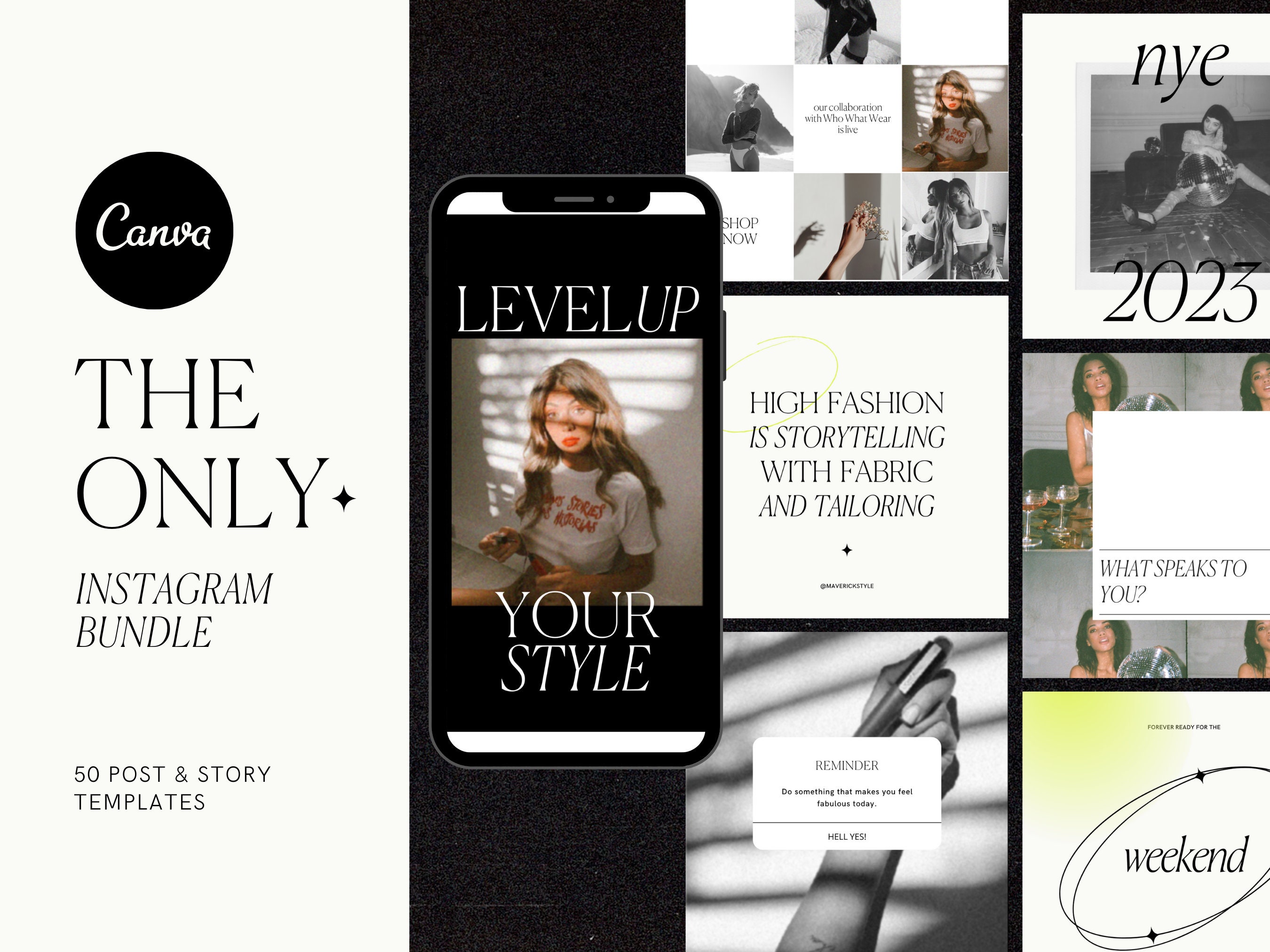The Only Instagram Template Bundle You Need for Canva | 50 IG Story ...