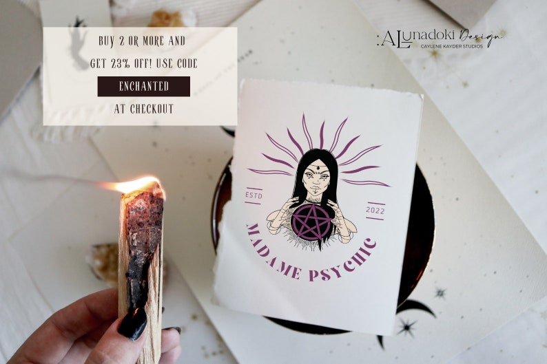 DIY Witchy Gothic Logo Template Witchy Logo Kit Halloween - Etsy UK