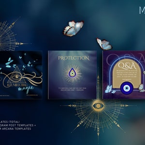 Spiritual Instagram Template Bundle, Evil Eye Posts, Magick Third Eye ...