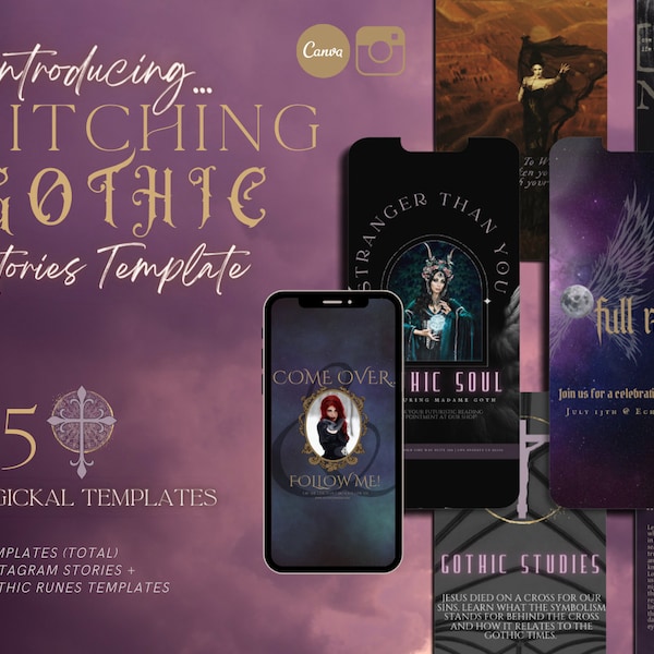 Gothic Instagram Template - Etsy