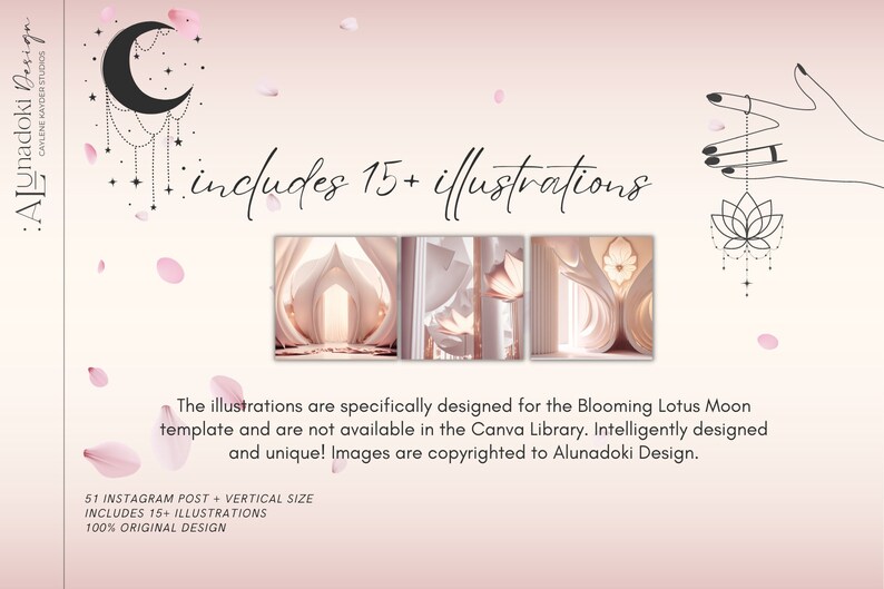 Spiritual Instagram Post Templates Moon Magic Instagram Feed - Etsy