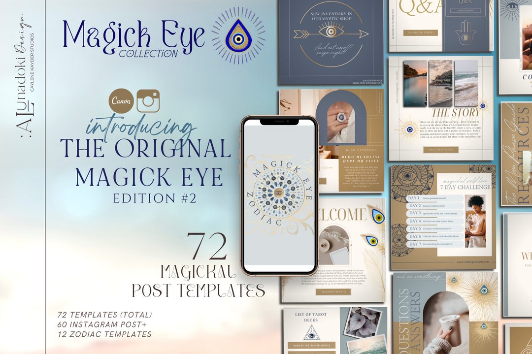 Evil Eye Instagram Post Templates, Spiritual Instagram, Magic Eye Canva ...