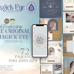 Evil Eye Instagram Post Templates, Spiritual Instagram, Magic Eye Canva ...