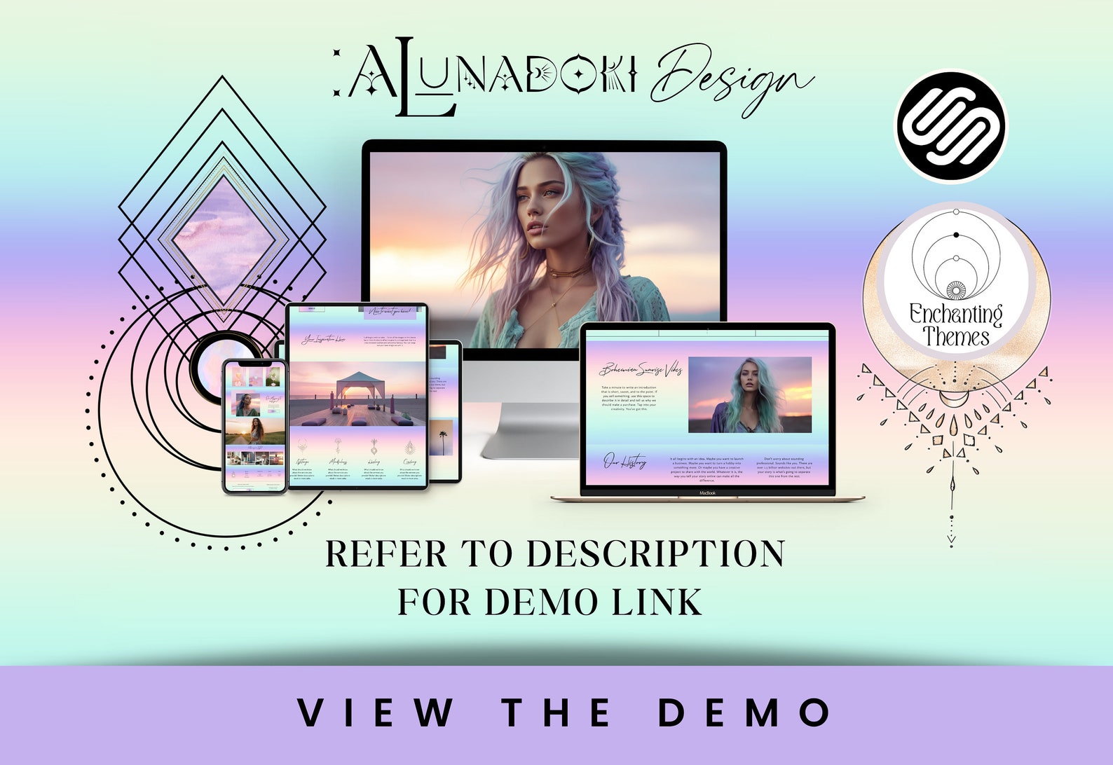 Pastel Gradient Squarespace Website Template: Wellness & Life Coach ...