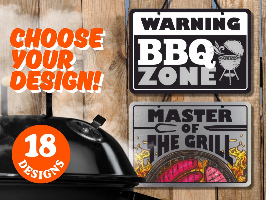 Funny BBQ Zone Sign, King of the Grill, Father's Day Gift - Etsy