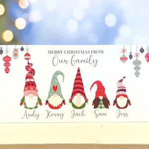 Personalised Names Gonk Family Christmas Home Decor Printed Block - Etsy UK