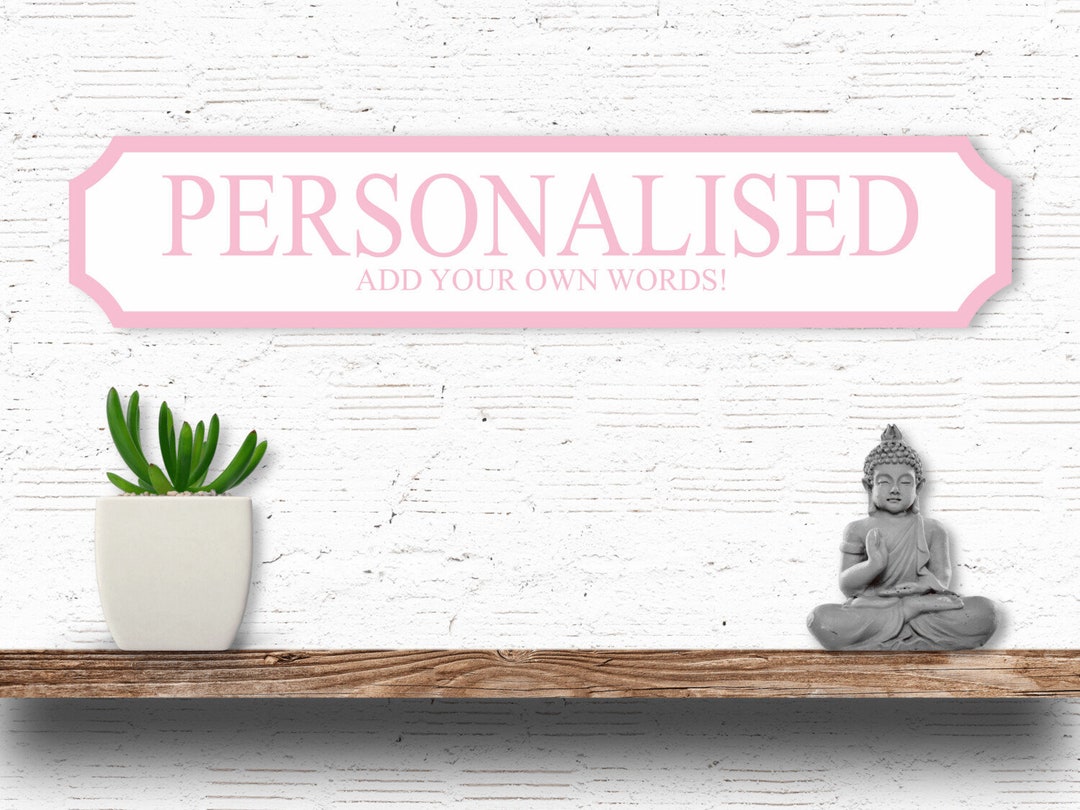 PERSONALISED Acrylic Street Style Sign Hanging Wall Mounted Indoor ...