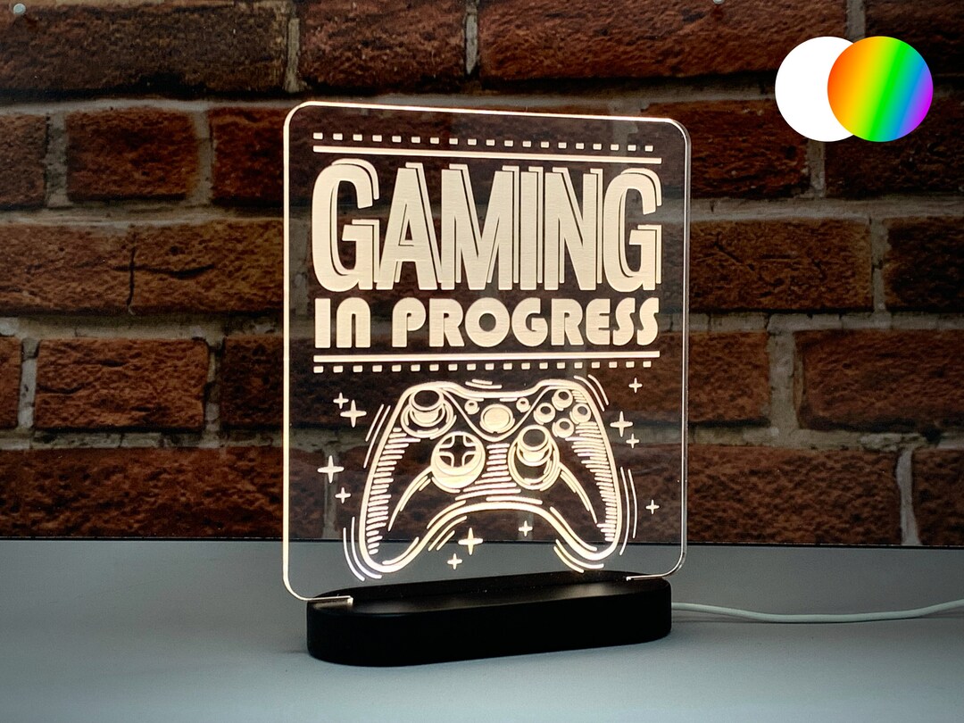 Gaming in Progress LED Acrylic Sign Colour or Warm White - Etsy