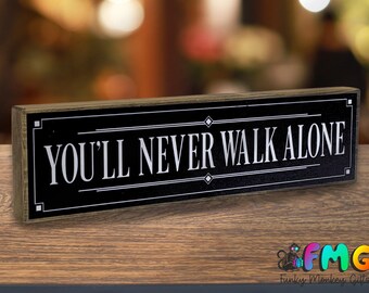 You'll Never Walk Alone MDF Laser Cut Sign Liver Birds 340mm X124mm ...