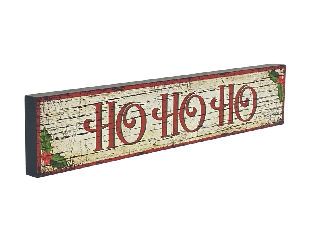 Ho Ho Ho Retro Block Christmas Sign - Etsy