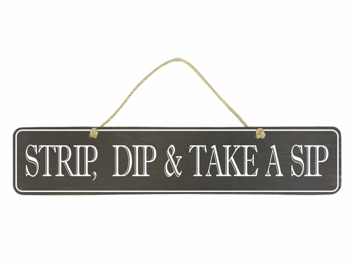 STRIP DIP And Take A SIP Outdoor Wooden Hanging Hot Tub | Etsy