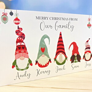 Personalised Names Gonk Family Christmas Home Decor Printed Block - Etsy UK