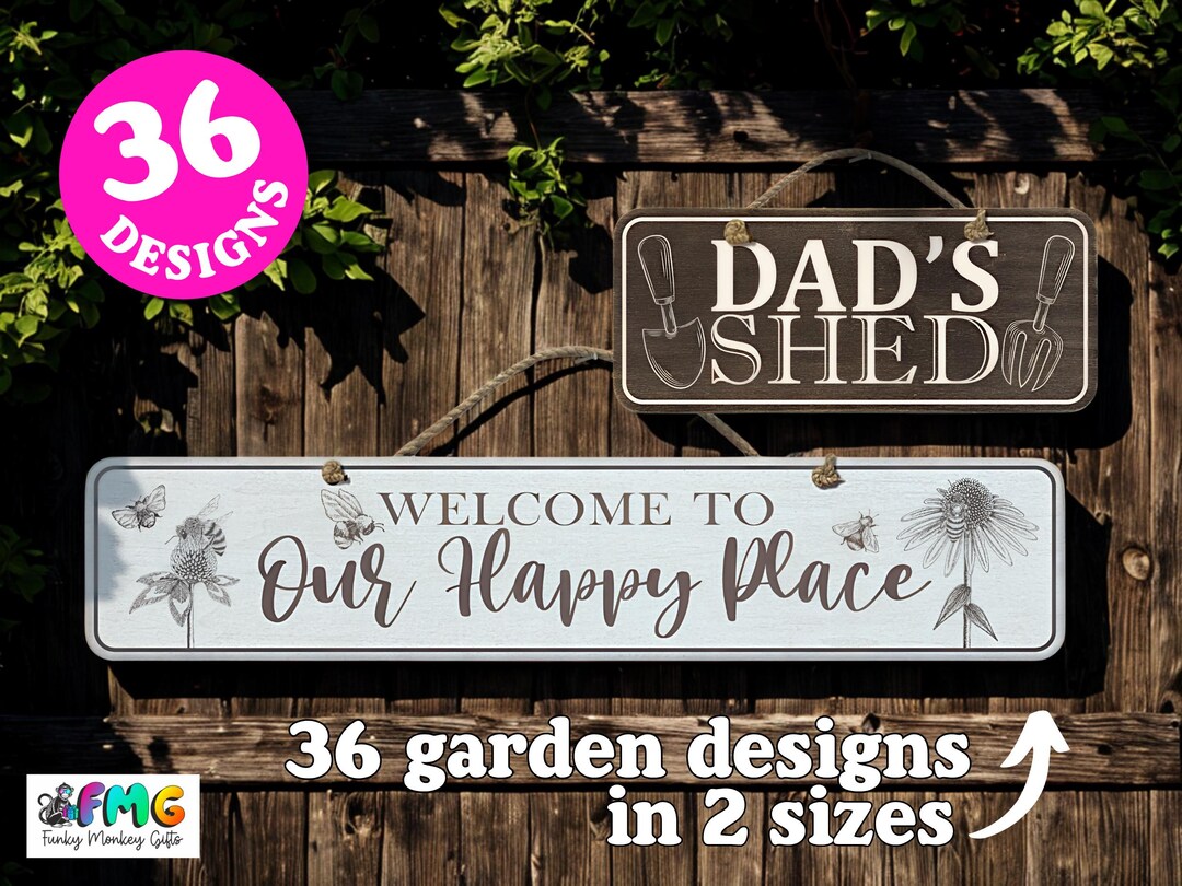 Wooden Garden Signs | Rustic Outdoor Plaques, 36 Garden Designs for ...