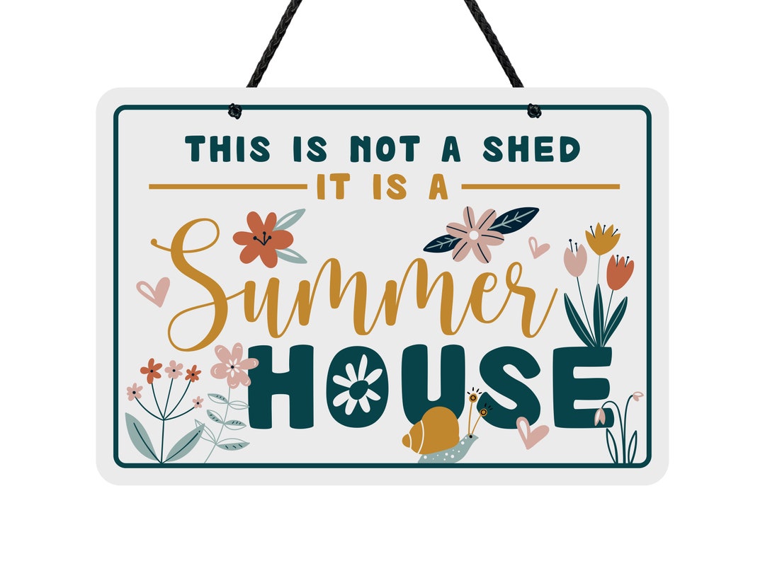 Summer House Sign for Garden Decor Gift for Her Summer House Sign for ...