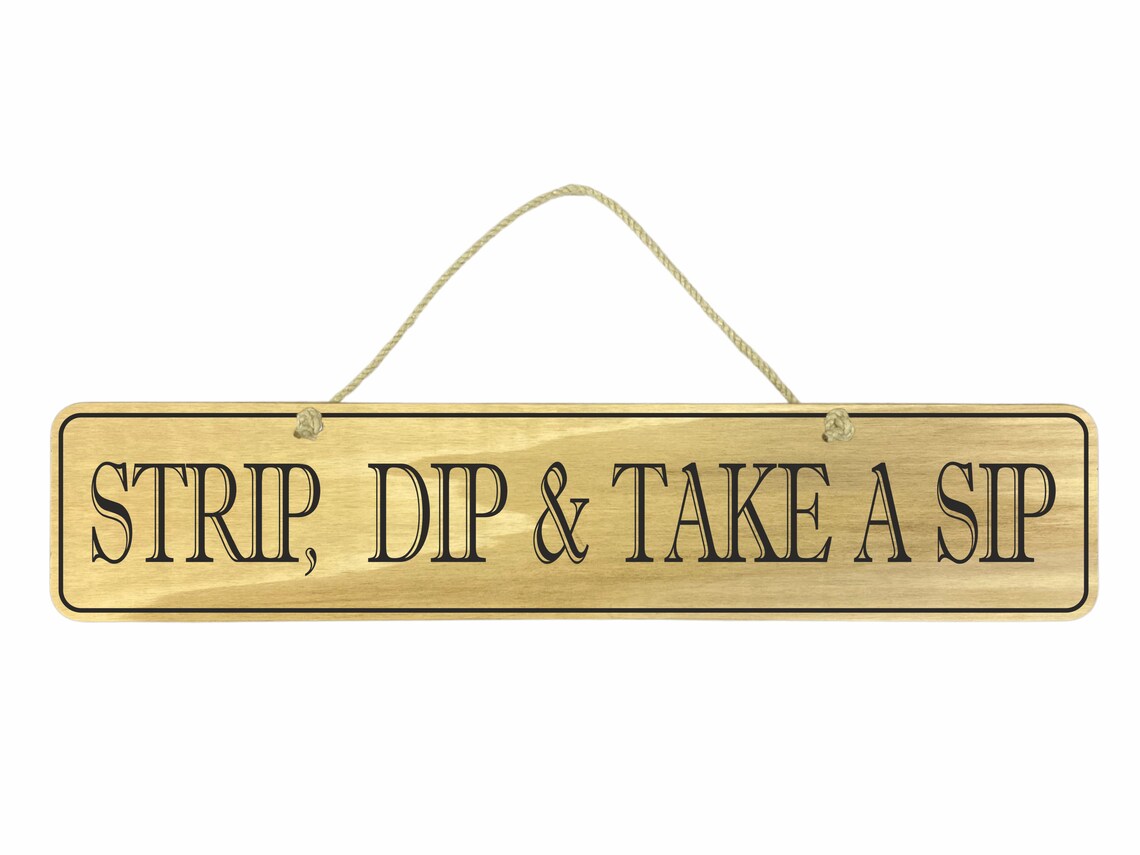 STRIP DIP And Take A SIP Outdoor Wooden Hanging Hot Tub | Etsy