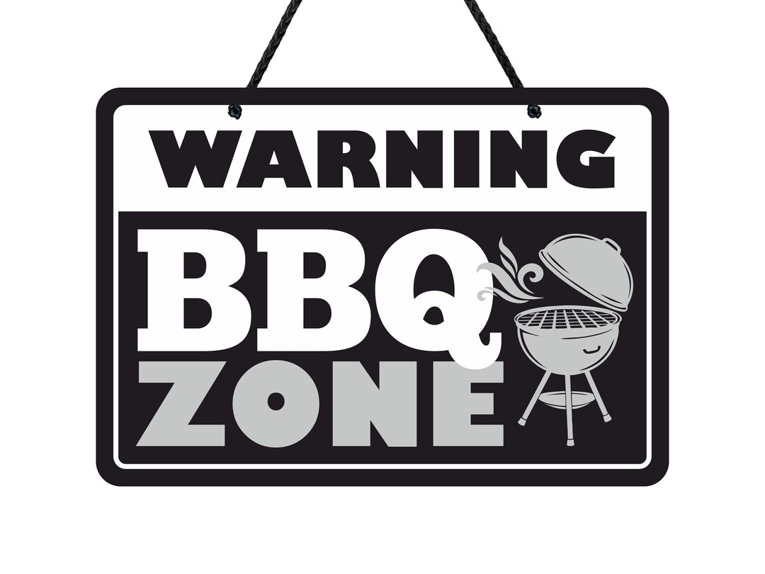 WARNING BBQ ZONE Outdoor Metal Garden Hanging Sign - Etsy