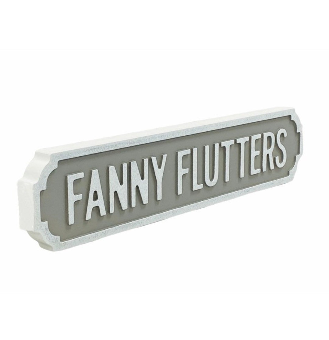 FANNY FLUTTERS Vintage Style Novelty Wooden Street Road Sign Home Decor ...